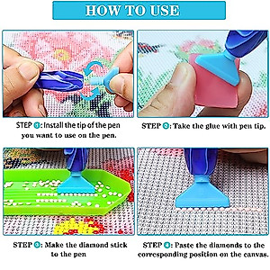 Updated Diamond Painting Pen, 13Pcs Diamond Art Pens with Screw Thread Tips, Diamond Painting Pens Tool Accessories Kit Drill Pen for Diamond Painting Art Nail Art Cross Stitch (Purple)