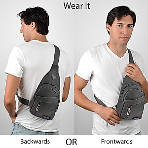 WESTEND Crossbody Nylon Sling Bag Backpack with Adjustable Strap