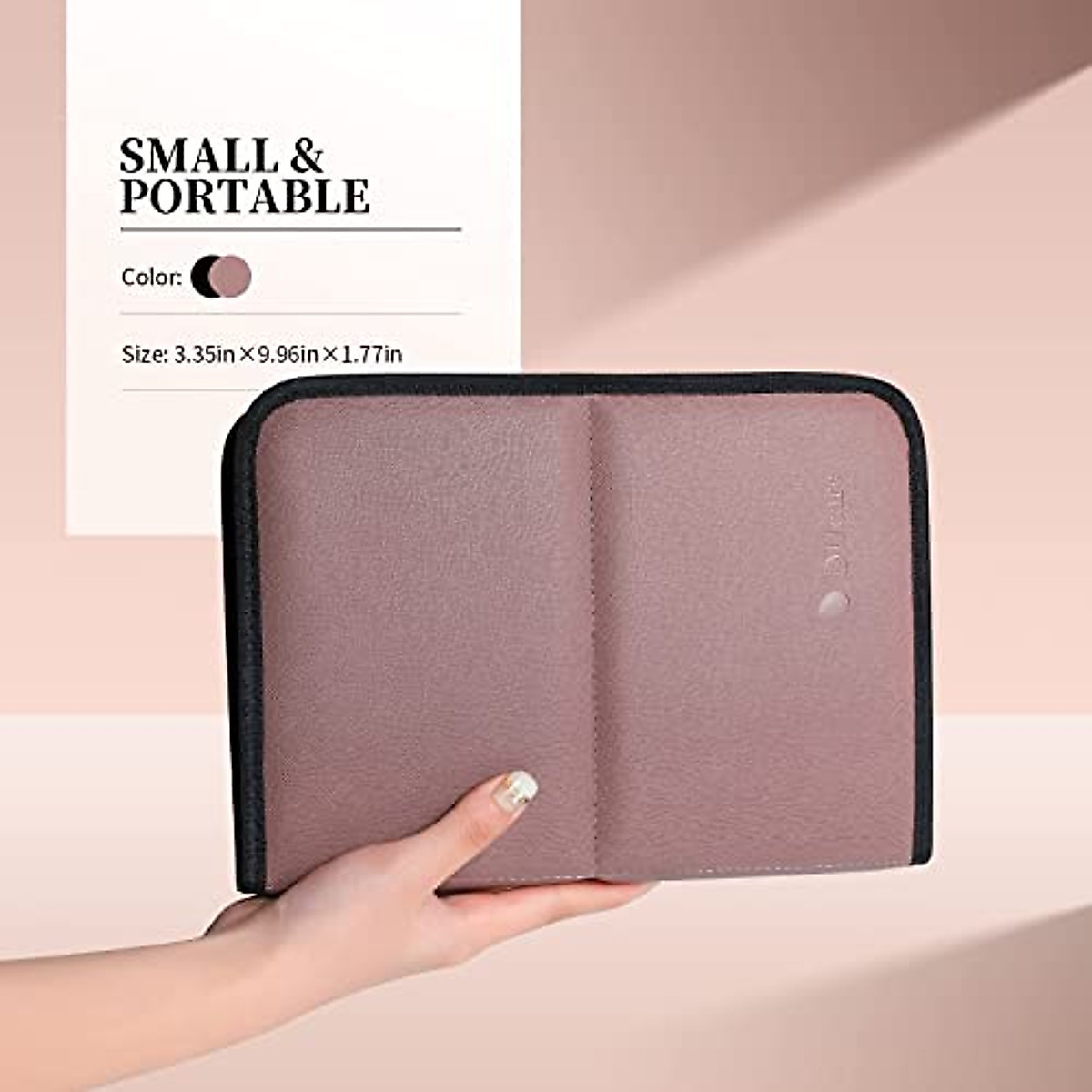 DUcare Makeup Brush Organizer 30pcs Folding Travel Professional Makeup Brushes Case Bag Stand-up Cosmetic Bag Artist Storage Bag (Only Bag)