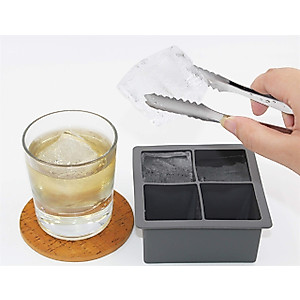 Whisky Stone Set include 4 Large Granite Whisky Rocks + Silicone Ice cube tray + Stainless steel Tong. Large and reusable whisky stone could chill your Whisky & Beverage longer, and keep the drink coo
