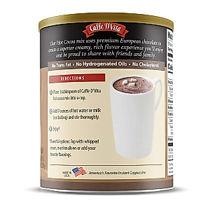 Caffe D’Vita Sugar Free Hot Cocoa - Pack of 2 - 10 oz. cans