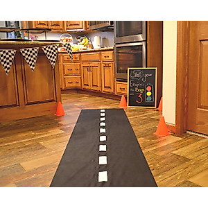 Super Z Outlet 10ft Long Racetrack Floor Running Racer Party Decoration Mat Drag Race Car Road Go Kart Theme Birthday Games (2ft Wide)
