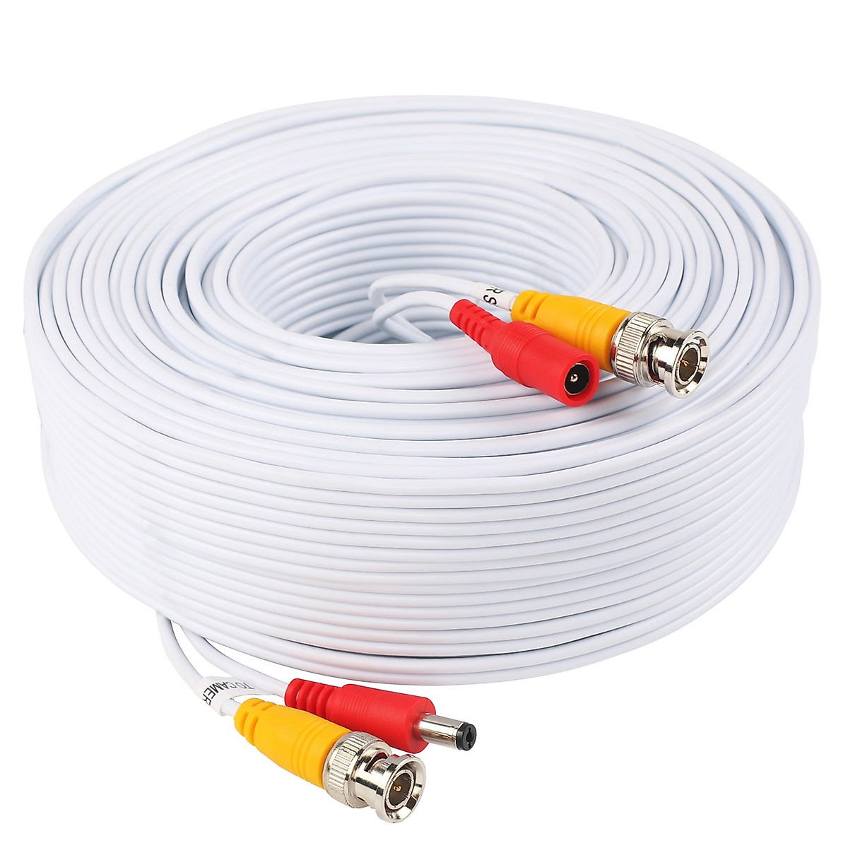BNC Video Power Cable 100 Feet Pre-Made All-in-One Video Security Camera Cable Wire with Two Connectors for CCTV DVR Surveillance System