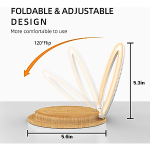 EMIE LED Bedside Lamp with Wireless Charger, Touch Desk Lamp Adjustable Nightstand Light Decor, 3 Brightness Levels Eye-Caring Table Lamps for Bedroom Dorm Home Office Gifts