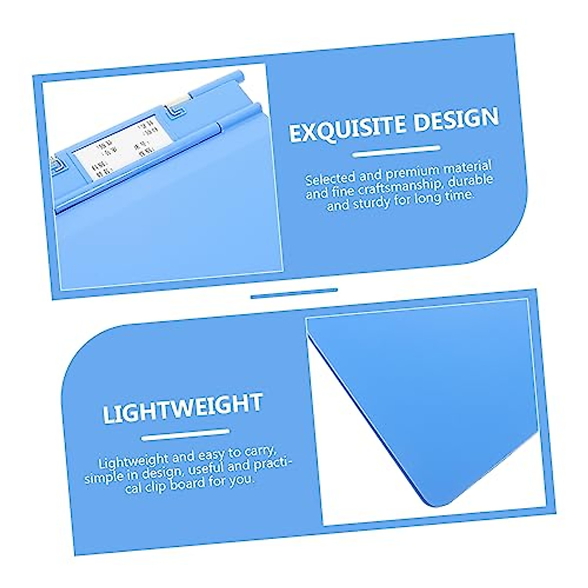 Ciieeo 3pcs Case Folder Pencils for Plastic Paper Holder Office File Folders Hanging Organizer Filing Box Hanging File Folders Plastic Writing Board Exam Paper Base Clip Boards