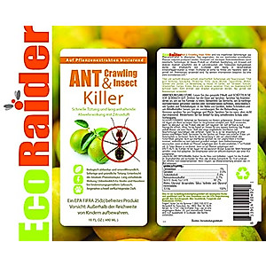 EcoVenger by EcoRaider Ant Killer & Crawling Insect Killer (Citrus Scent) 16oz, Kills Fast, Also Kills Spiders, Centipedes & More, Repels with Residual, Natural & Non-Toxic, Children & Pets Safe