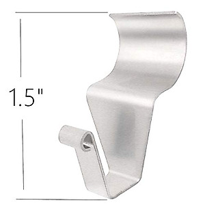 Amuille Vinyl Siding Hooks (10 Pack), Heavy Duty Stainless Steel Low Profile No Hole Hanger