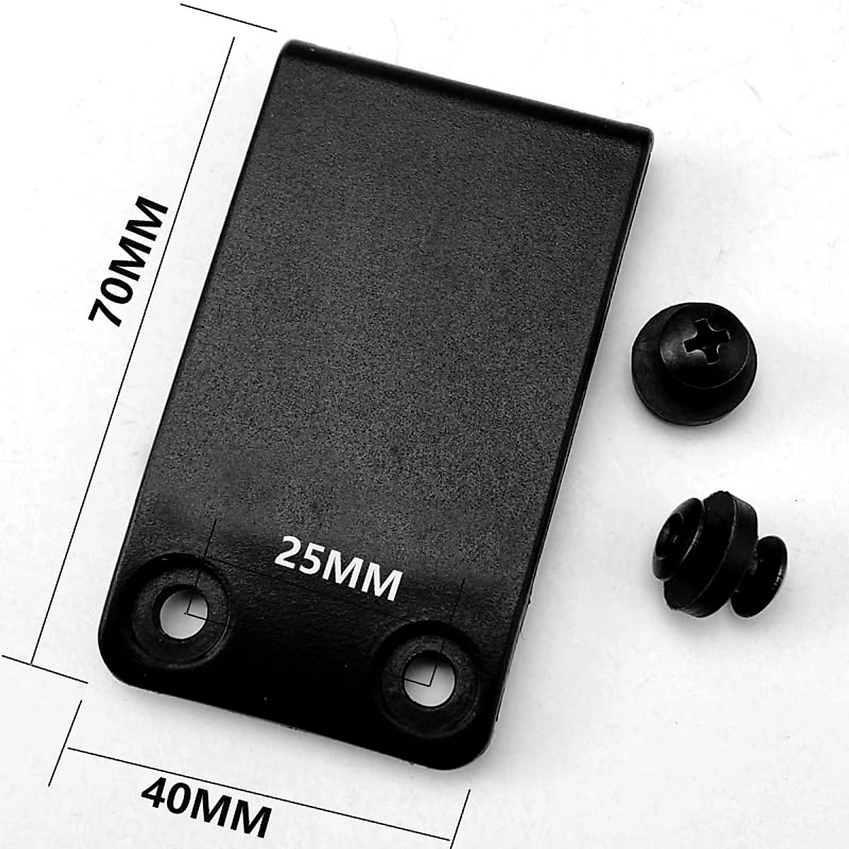 7PCS Nylon Pocket Clip with 14 Sets Screws, Kydex Belt Clip for K Sheath and Knife Case DIY Making Replacement