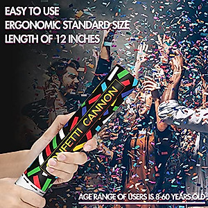 Confetti Cannons EFFIELER Multicolor Party Poppers Confetti Shooters (10 Packs) 100% Biodegradable and Air Powered Party Popper Perfect for Birthday, Graduation,and Any Other Party Or Celebration…