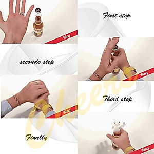 VQYSKO Bottle Opener Ring Band-Beer Bar Tool Creative Versatile Stainless Steel Finger Party Ring,Size 6 to 12 (Silver, 10)