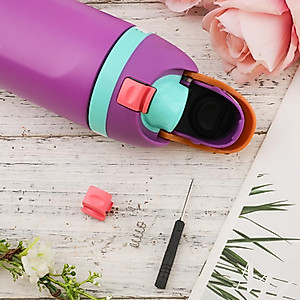 2pcs Replacement Button Compatible with Owala FreeSip 24oz 32oz, Water Bottle Lid Mouth Push Switch Top Cap Seal Stopper Replacement Parts for Owala 19/24/32/40oz Accessories, Carmine