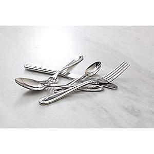 Fortessa Caviar 18/10 Stainless Steel Flatware, 5 Piece Place Setting, Service for 1