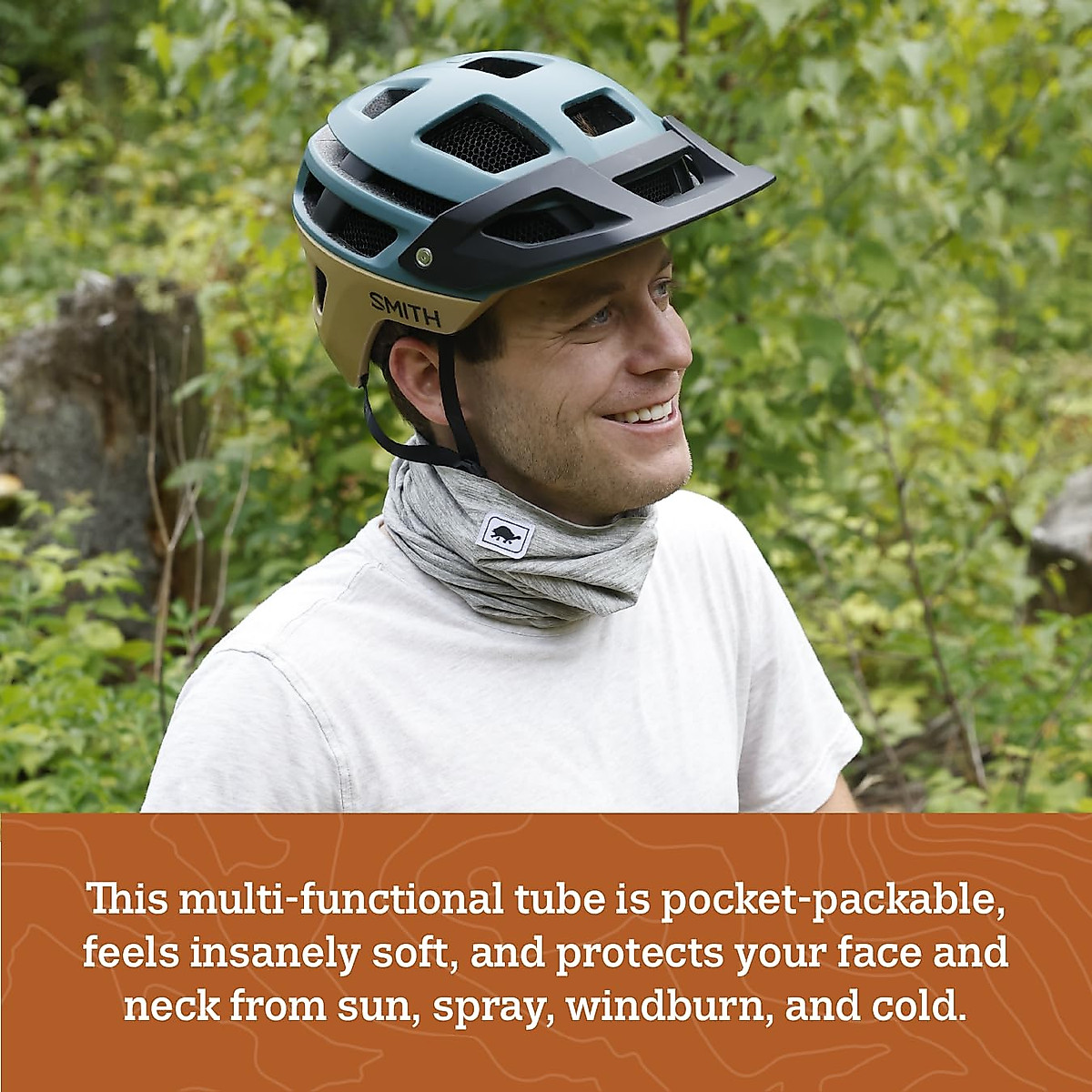 Turtle Fur Stria Totally Tubular Neck Gaiter, UPF 50+, Multifunctional Headwear, 10+ Ways to Wear, Eclipse