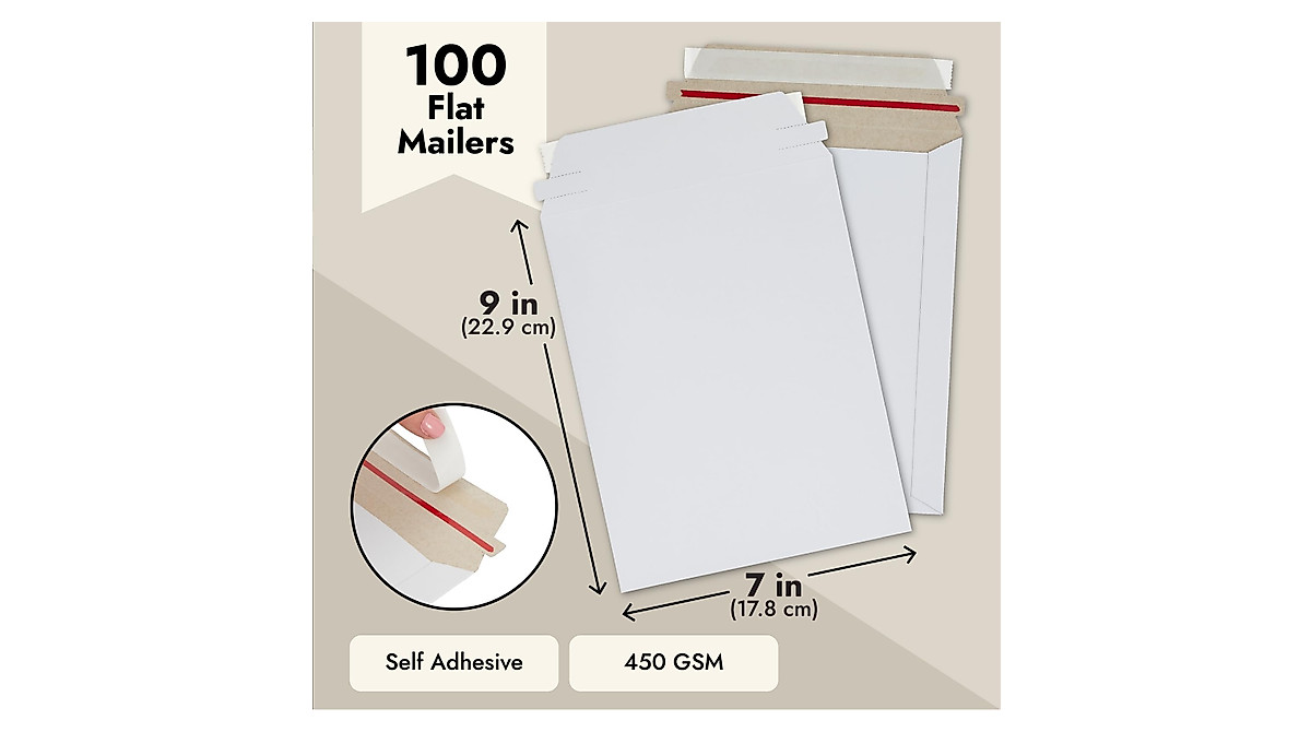 Buy 100 Rigid 7x9 Cardboard Mailers for Secure Shipping
