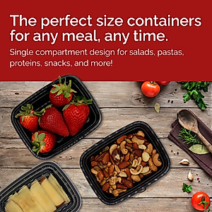 Reli. Meal Prep Containers 12 oz (27 Pack) 1 Compartment Meal Prep Containers Reusable | Plastic Take Out Food Box, Microwavable | Small Boxes with Lids for Takeout, Leftover