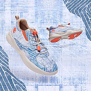 UIN Women's Fashion Sneakers Lightweight Walking Casual Comfortable Art Painted Athletic Travel Shoes Mijas III-Fading-Blue (9.5)