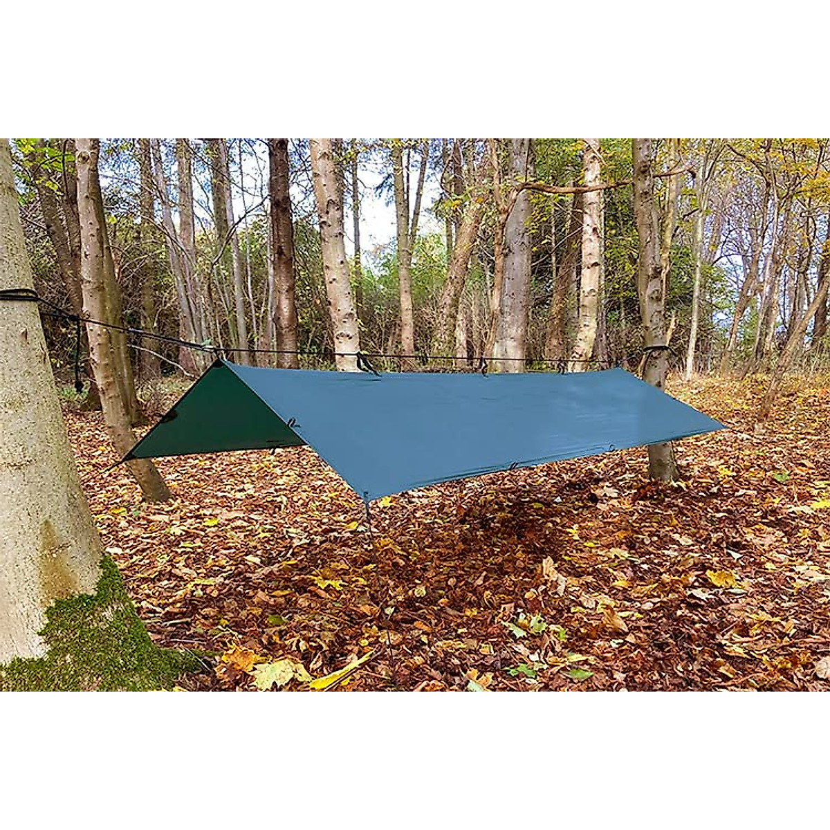 DD Hammocks - DD SuperLight Tarp S (9ft x 5ft) - 100% Waterproof Ripstop Nylon Compact Ultralight & Multifunctional Rainfly Tarp Tent Bivvi Cover for Camping Hiking Bikepacking & Day Shelter