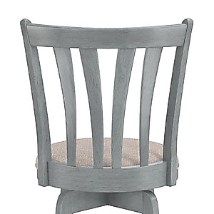 Hillsdale Furniture Savana Wood Bar Height Stool, 30" high, Blue Wire Brush