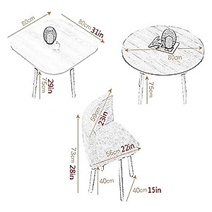 IWQHQXR Office Conference Table, Kitchen Living Room Dining Table Tempered Glass Table Top Metal Feet 1 Table 4 Chairs Modern Home Living Room (Color : Black) (Color : White+Yellow)