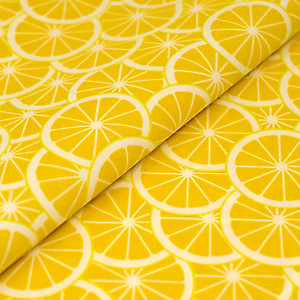 Singer Print Fabric, 100% Cotton, 1 Yard Precut, Lemons
