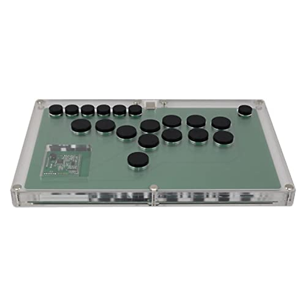 DIACCO B1-PS-DIY Ultra-Thin All Buttons Style Arcade Joystick Fight Stick Game Controller Compatible with PS4/PS3/PC Hot-Swap Cherry MX (Color : White Buttons)