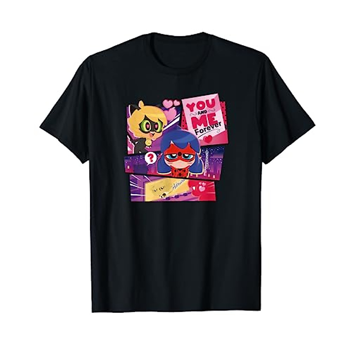 Miraculous Ladybug Chibi Collection You and Me forever T-Shirt