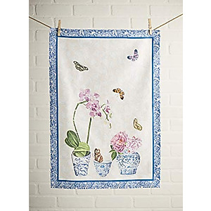 Maison d' Hermine Dish Cloth 100% Cotton Set of 3 Quick Drying Dish Towels for Gifts, Restaurant, Dining, Kitchen, Wedding, Parties & Tea, Canton - Spring/Summer