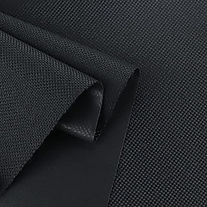 Thickened Waterproof Canvas Fabric for Outdoor/Indoor Project,Heavy Duty 1800 Denier Canvas Cordura Fabric Apply to Home Decor,Sunbrella,Awning, Marine,DIY,Craft,60"Wide,Sold by The Yard (Black)