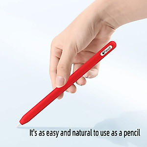 Ultra Thin Silicone Skin Cover Compatible with Apple Pencil 2nd Gen, Protective Silicone Case for iPad Pro 11 12.9 inch 2018 Pencil Case Shockproof Soft Silicone Sleeve(Dark Grey)