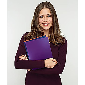 Better Office Products Poly 2 Pocket Folders Heavyweight, 36 Piece