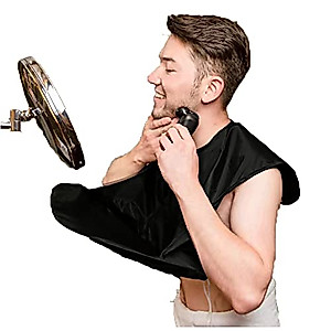 Comemela Beard Bib Apron Beard Catcher New Upgrade Beard Apron, Foldable Shaving Hair Catcher Waterproof Beard Trimming Household for Fathers Day Birthday Anniversary (Black)
