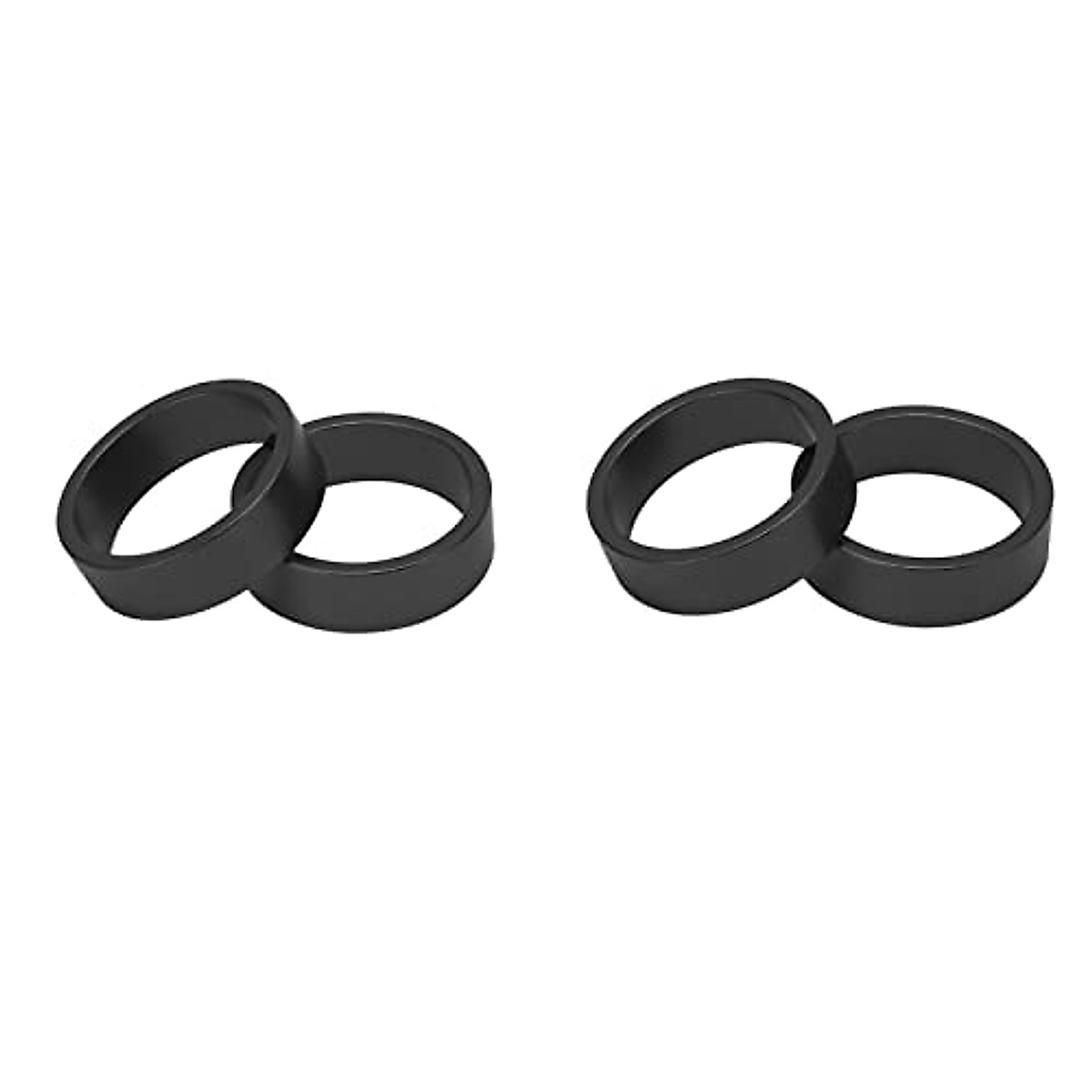 Demeras Bicycle Headset Pads, Rustproof Sturdy High Strength Handlebar Stem Spacers Aluminium Alloy Simple Installation for Road Bike for Mountain Bike(Black)