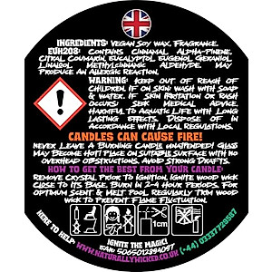 Naturally Wicked Spellbinding Courage Candle with Crystal, Wood Wick & Gift Box