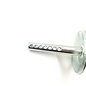 BRGMAX 1 Pair 69212 Heavy-Duty Snow Plow Skid Shoe Blade Protector Skid Shoe with Round Shaft and Adjustable Pin Placement Lock Plow Skid Feet