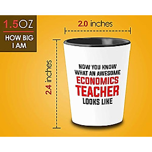 Subject Teacher Shot Glass 1.5oz - economics teacher looks - Economics Teacher Financial Analyst Finance Statistician