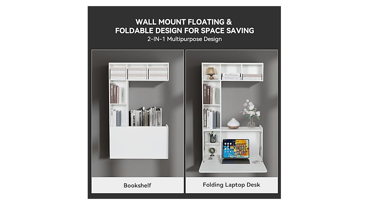 YUSING Floating Desk | Wall Mounted Workstation