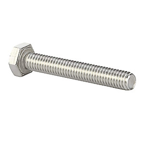 1/4-20 x 2 (3/8" to 4" Available) Hex Head Screw Bolt, Fully Threaded, Stainless Steel 18-8, Plain Finish, Quantity 20