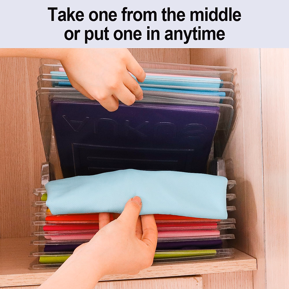 AUKUS Clothes Organizer Tray 20 PACK Shirt Folding Board /Shirt Dividers/ Clothing Folder System, Durable Plastic Easy and Fast Folding Board for Adult Women Man &Kids