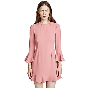 Jill Jill Stuart Women's Ruffle Hem Cocktail Dress, Rosewood, 8