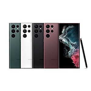 SAMSUNG Galaxy S22 Ultra Cell Phone, Factory Unlocked Android Smartphone, 128GB, 8K Camera & Video, Brightest Display Screen, S Pen, Long Battery Life, Fast 4nm Processor, US Version, 2022, Burgundy