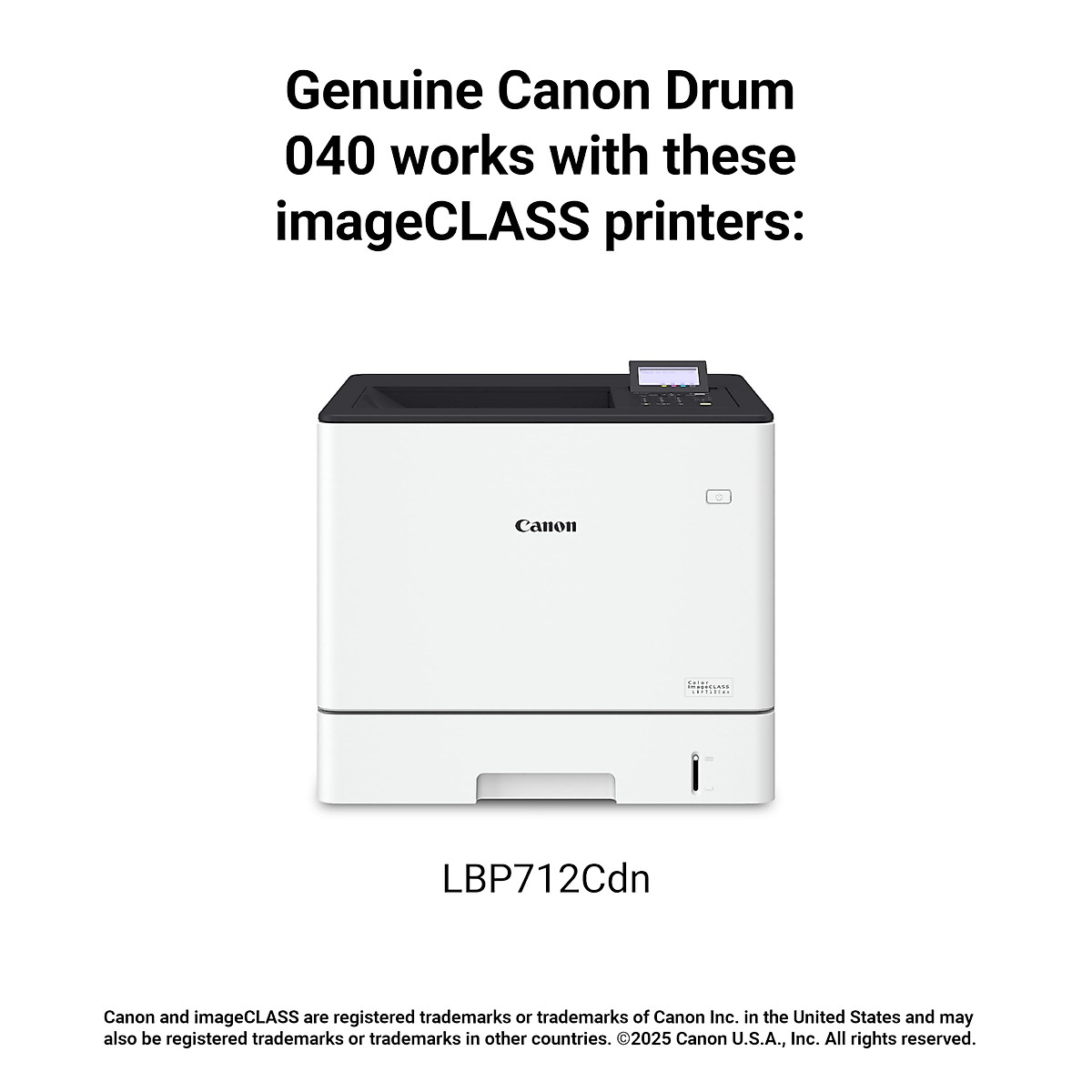 Canon Genuine Toner, Cartridge 040 Yellow (0454C001), 1 Pack, for Canon Color imageCLASS LBP712Cdn Laser Printer, Black