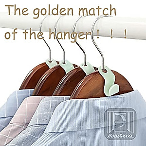 Clothes Hanger Connector Hooks, 50PCS Cascading Clothes Hangers for Heavy Duty Space Saving Cascading Connection Hooks for Clothes Closet（Green）