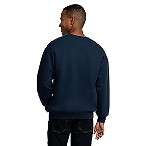 Fruit of the Loom Men's Moisture Wicking Eversoft Fleece Sweatshirt, Navy, Large