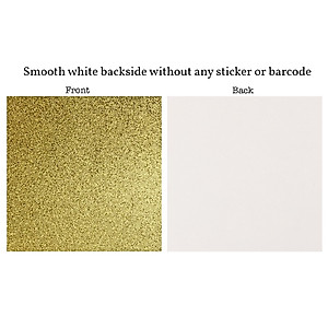 Crafasso 12" x 12" 300gms Heavy & Premium Glitter cardstock, 16 Sheets, 16 Colors