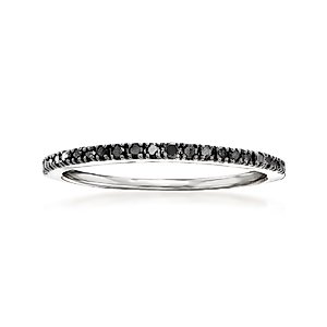 Ross-Simons RS Pure 0.15 ct. t.w. Black Diamond Ring in Sterling Silver. Size 9
