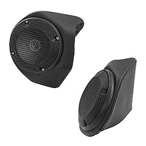 WOWTK King Tour Pack 6.5" Rear Speakers Pod Kit fits for Harley Touring Electra Glide, Street Glide, Ultra Limited, Road Glide Ultra and Tri Glide Models 2014-2023,Left and Right (Black)