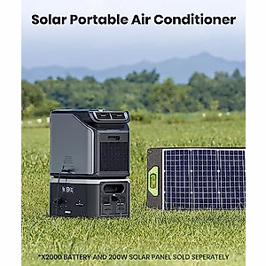EENOUR PA600 Portable Air Conditioners, 6000BTU Fast Cooling AC with 7 Fan Level, Dehumidifier & Sleep Modes, 8H Timer, Remote Control, 48V DC for Truck Van Life Camping Room, Off-grid and Power Outages