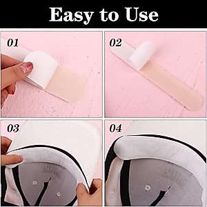 JiaUfmi 40 Pieces Hat Liner Cap Protection Insert Headband Sweatband Liner Disposable Sweat Pads for Baseball Tennis Hunting Hat Moisture Absorbing Supplies - 23.5 x 3.7 cm/ 9 x 1.45 Inches