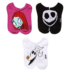 Disney womens Nightmare Before Christmas 5 Pack No Show Casual Sock, Assorted Multi, 9 11 US