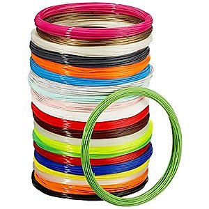 Amazon Basics PLA 3D Printer Filament, 1.75mm, 22 Assorted Colors, 1.25 kg